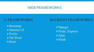 Introduction to web frameworks | PPT