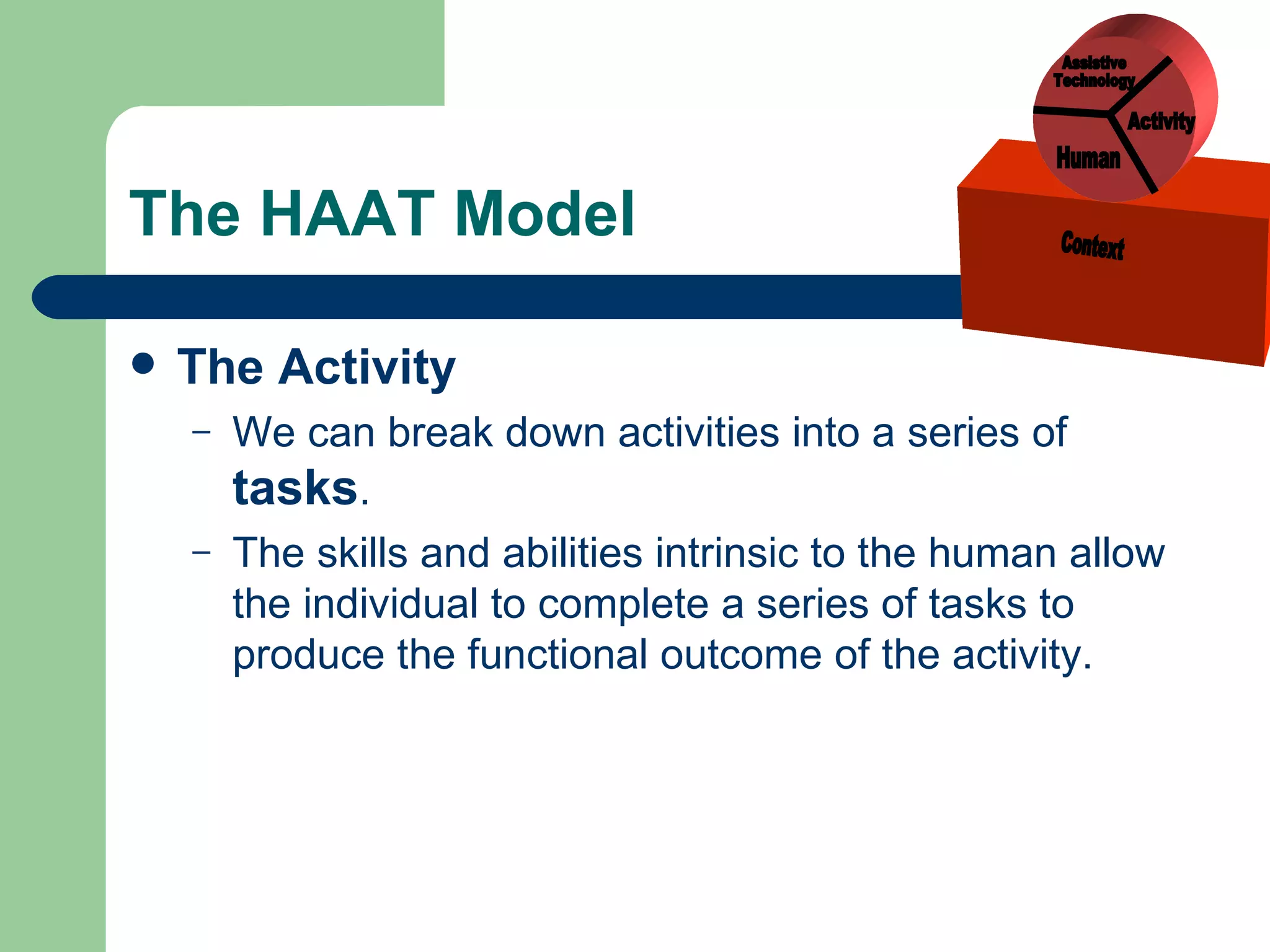 AT Frameworks: The HAAT Model | PPT