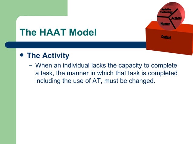AT Frameworks: The HAAT Model | PPT | Internet for Beginners | Internet