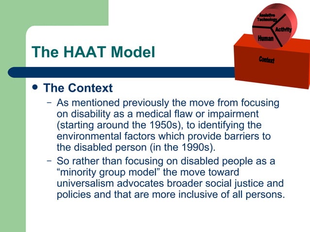AT Frameworks: The HAAT Model | PPT | Internet for Beginners | Internet