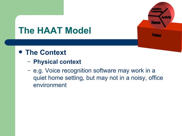 AT Frameworks: The HAAT Model | PPT | Internet for Beginners | Internet