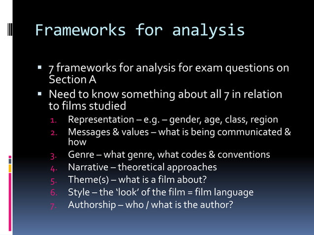 Frameworks for analysis | PPT