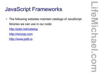 Frameworks in JavaScript | PPT