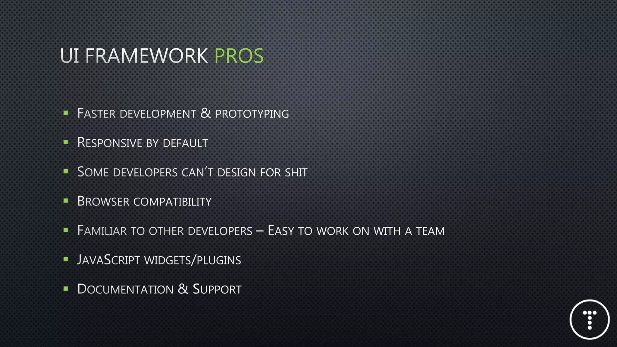 Web Development Frameworks Pros & Cons | PPTX