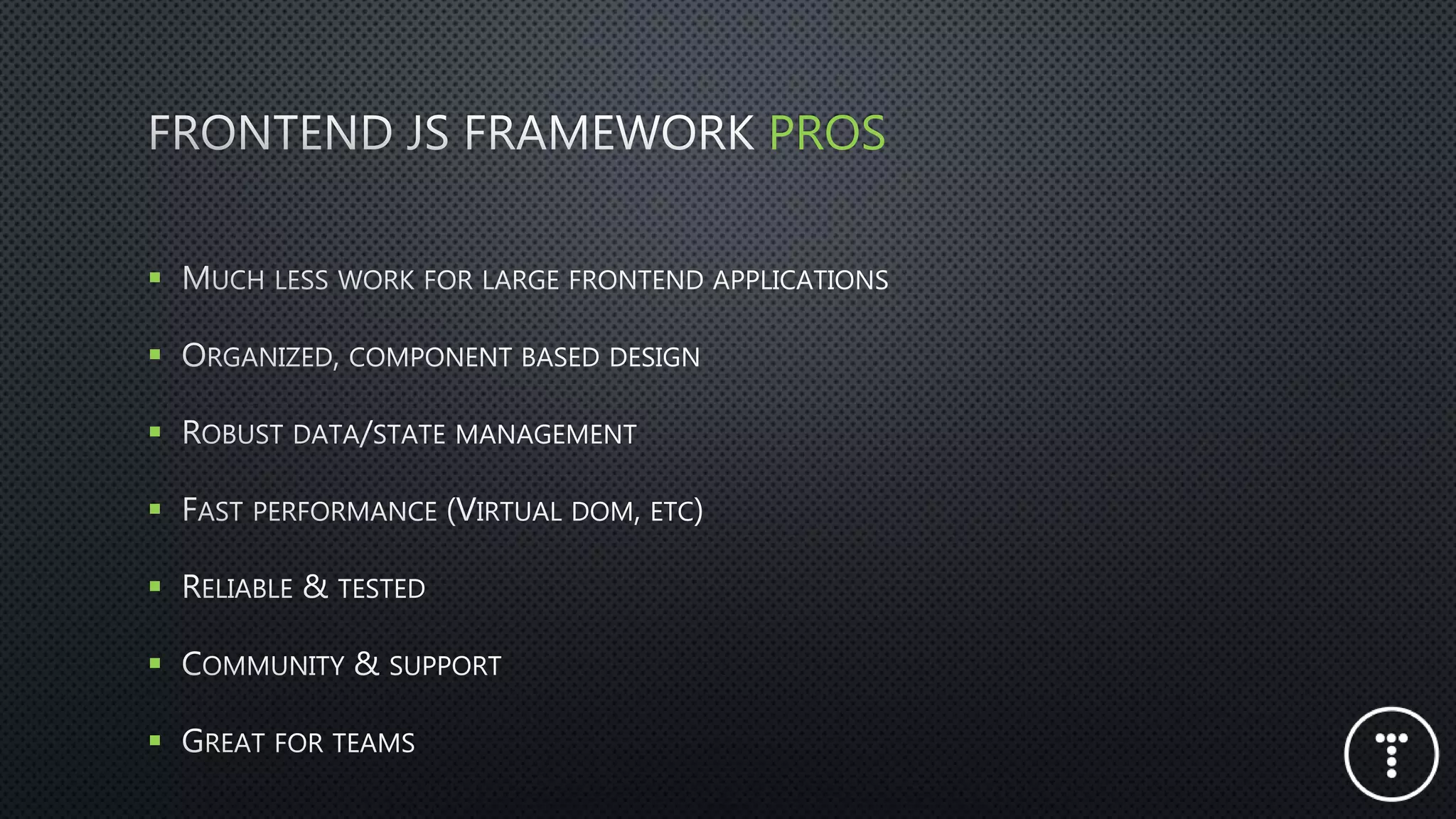 Web Development Frameworks Pros & Cons | PPTX
