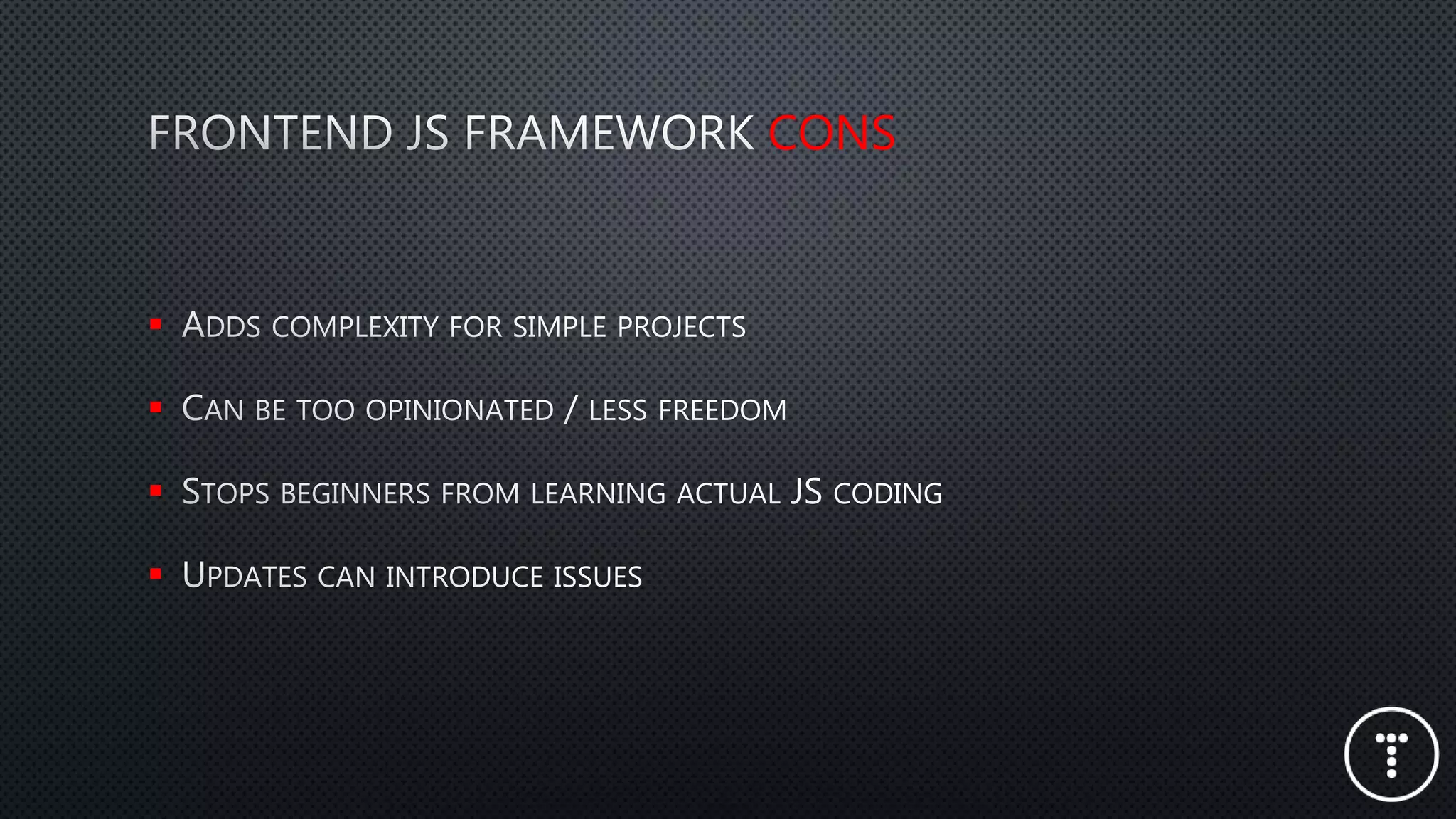 Web Development Frameworks Pros & Cons | PPTX