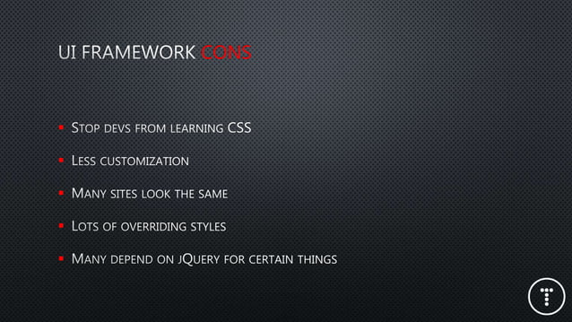 Web Development Frameworks Pros & Cons | PPTX