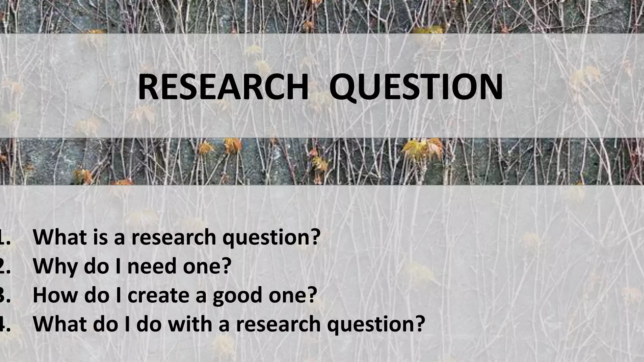 Framing a research question | PPTX
