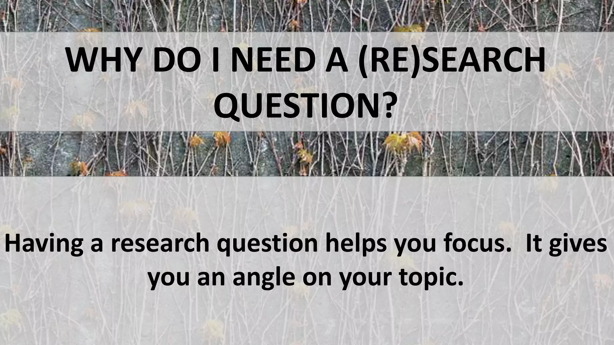 Framing a research question | PPTX