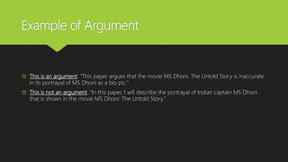 Framing arguments - Research Writing | PPTX