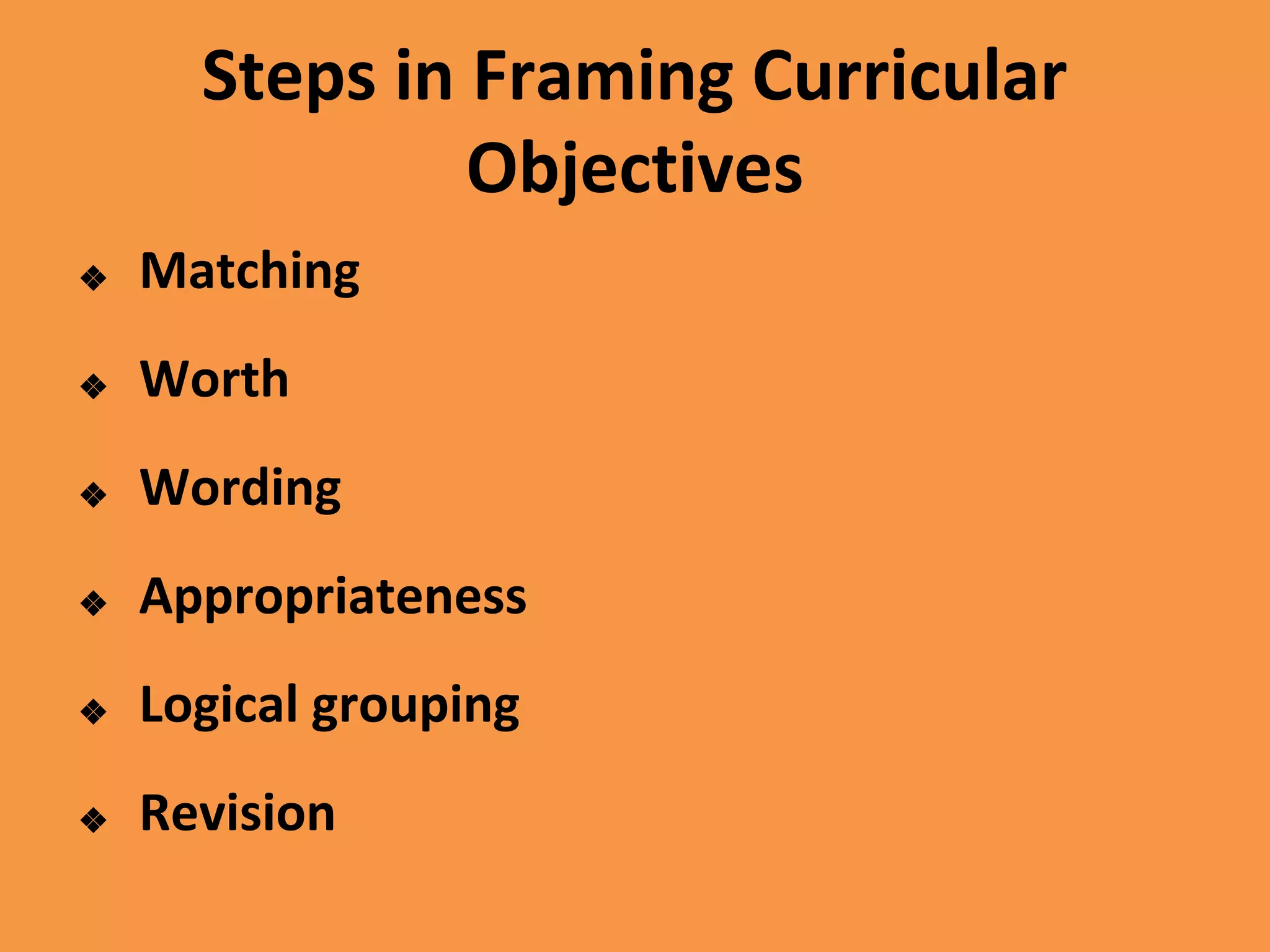 Framing curricular objectives and organisation of contents | PDF