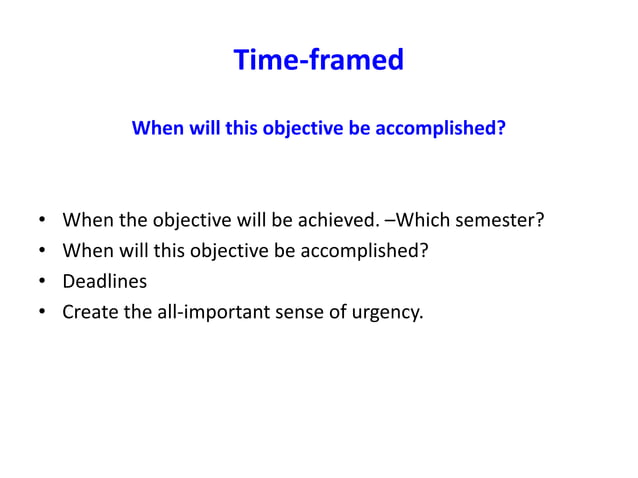 Framing educational objectives | PPTX