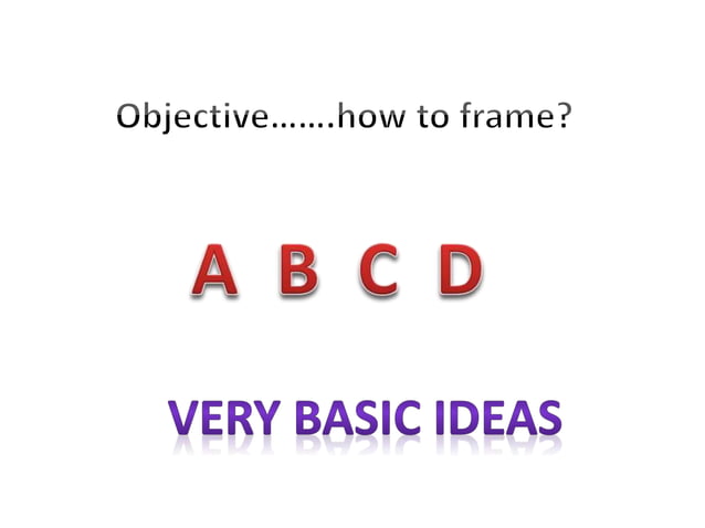 Framing educational objectives | PPTX