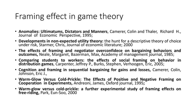 Framing effect studies | PPTX