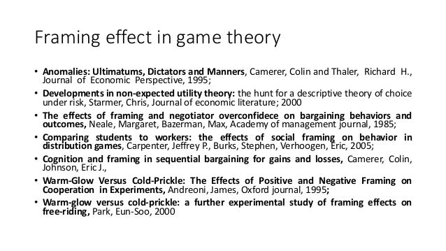 Framing effect studies
