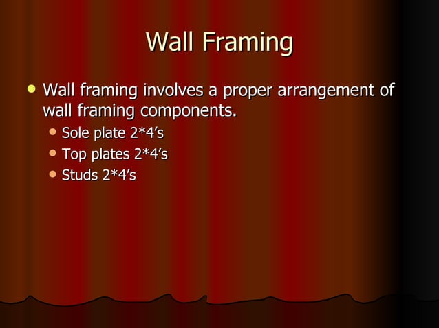 Framing Floors, And Walls | PPT