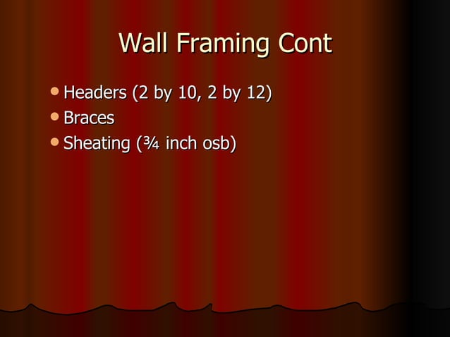 Framing Floors, And Walls | PPT
