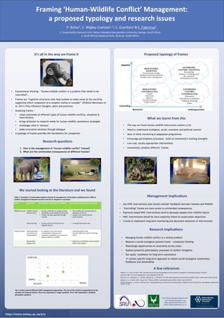 Framing human wildlife conflict management | PDF