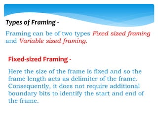 Framing in data link layer | PPTX