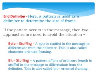 Framing in data link layer | PPTX