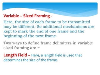 Framing in DLL computer networks and layers | PPT