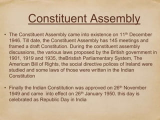 FRAMING OF CONSTITUTION.pptx for class 12th | PPTX