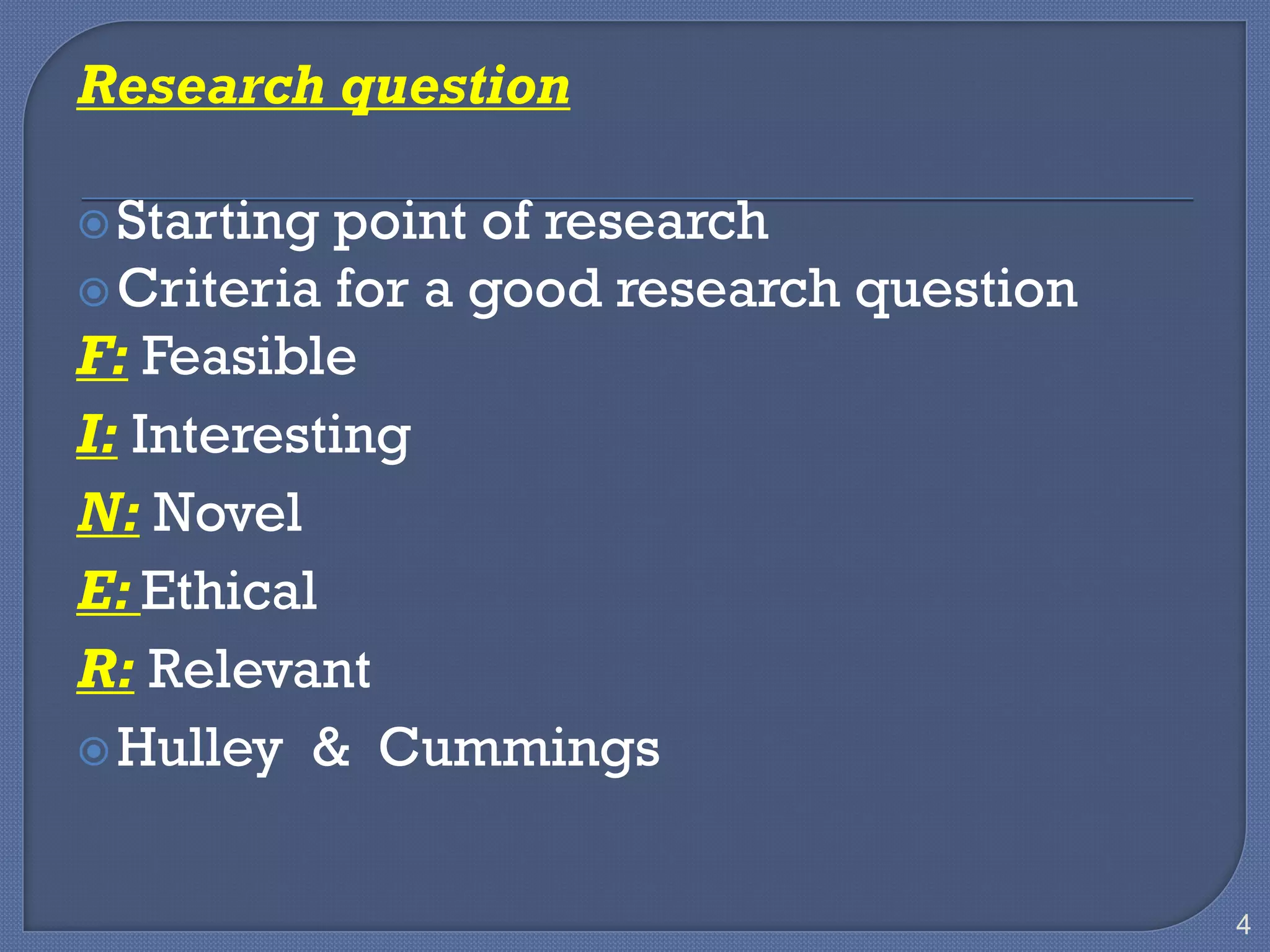 Framing research question | PDF