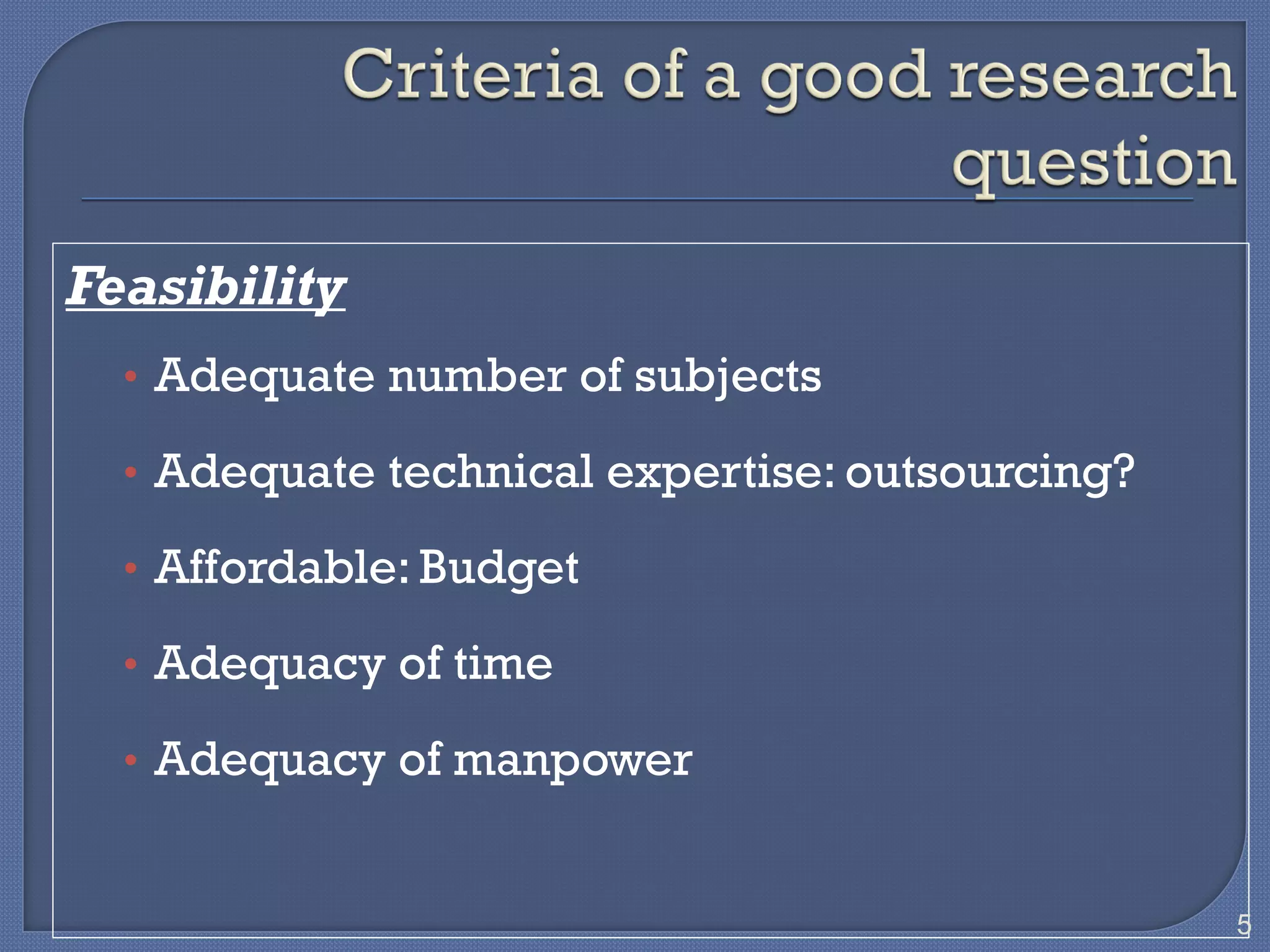 Framing research question | PDF