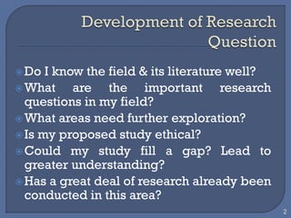 Framing research question | PDF