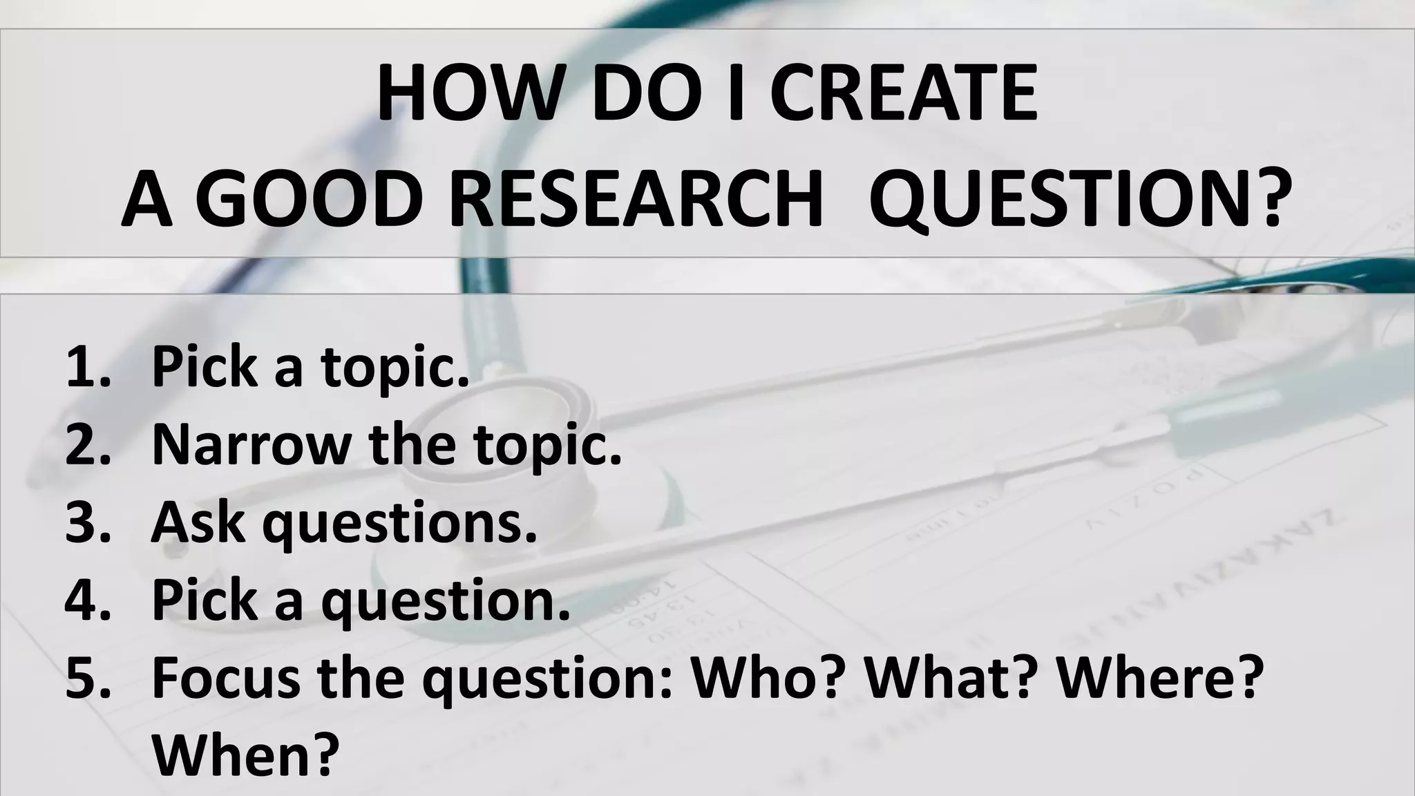 Framing research question on nature | PPTX