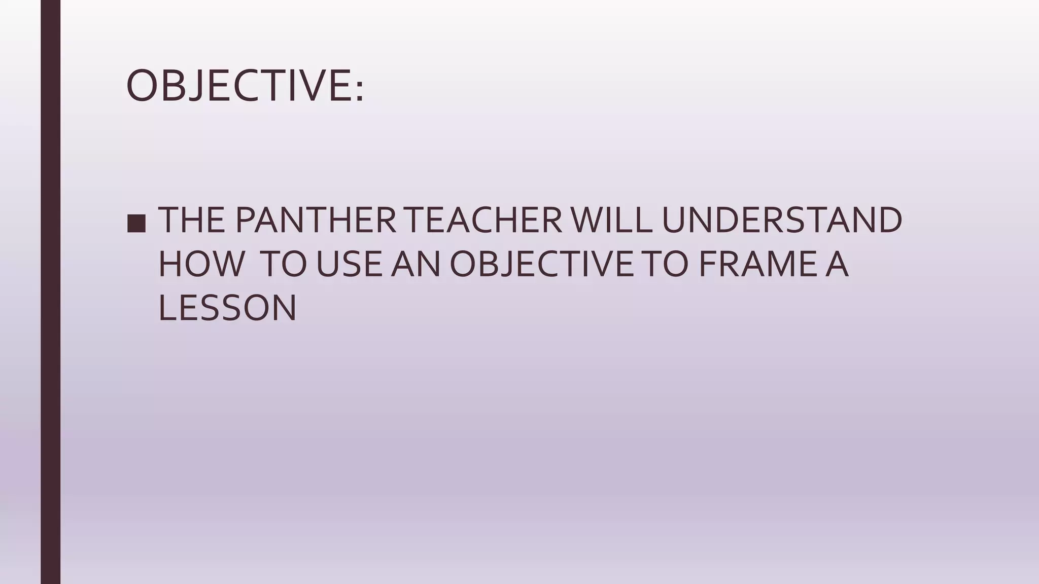 Framing the lesson | PPTX