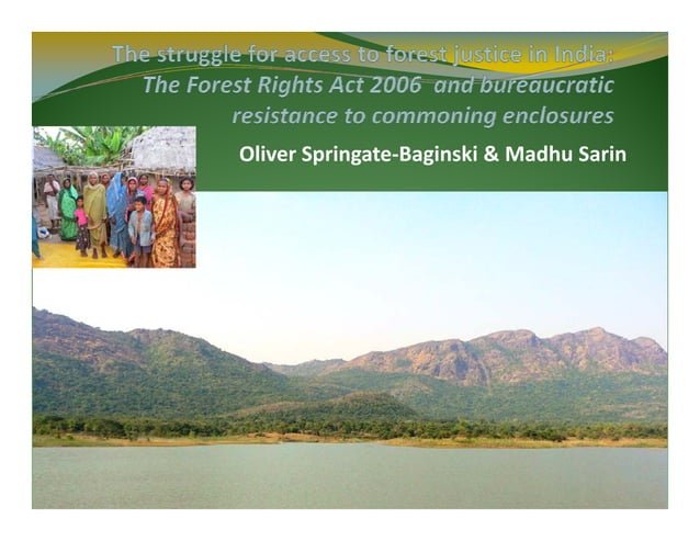 The struggle for access to forest justice in India: The Forest Rights ...