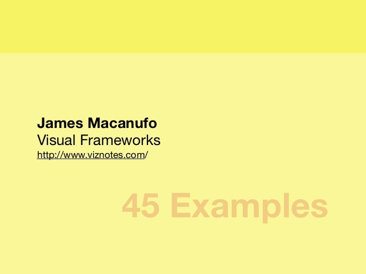 Visual Frameworks and Models