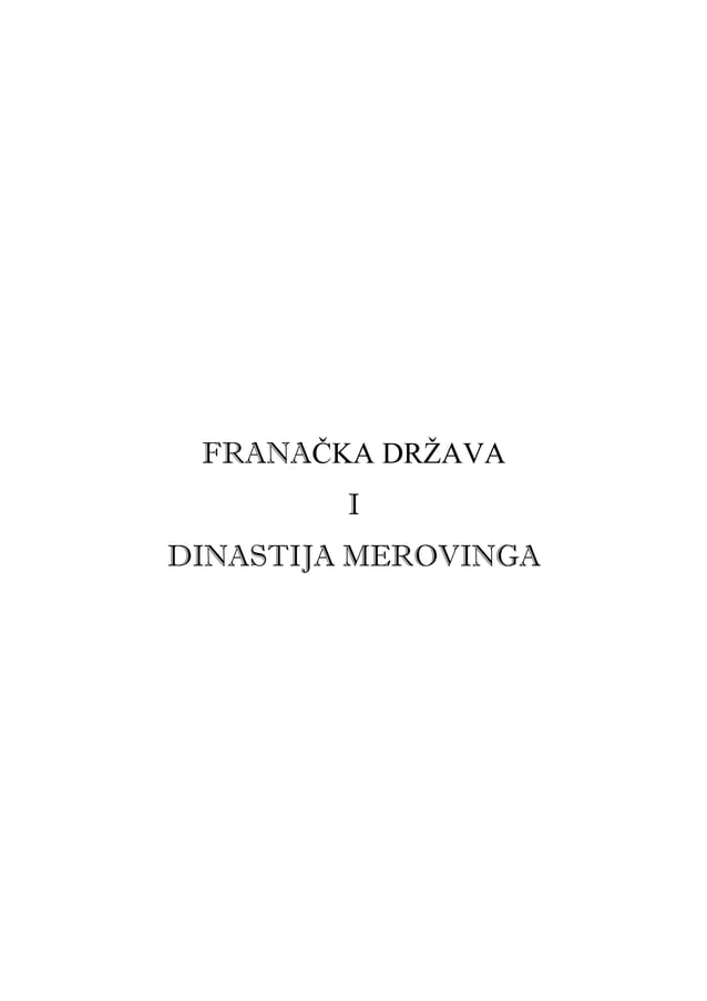 Franacka drzava i dinastija merovinga istorija | DOC