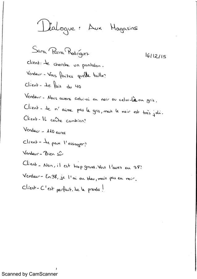 Français.dialogue 2 eso | PDF