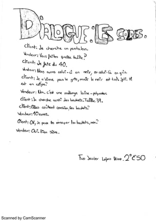 Français.dialogue 2 eso | PDF