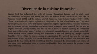 Français cuisine | PPT