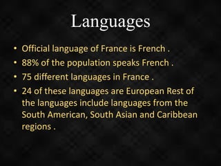 Short presentation about France | PPTX