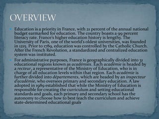 EDUCATION IN FRANCE | PPTX