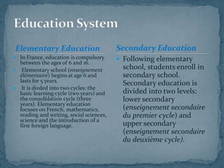 EDUCATION IN FRANCE | PPTX