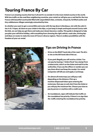 France Travel and Driving Guide | PDF