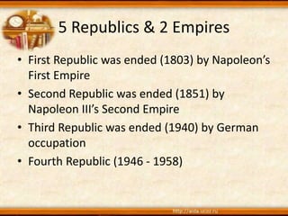 France 4 and 5 republic | PPT