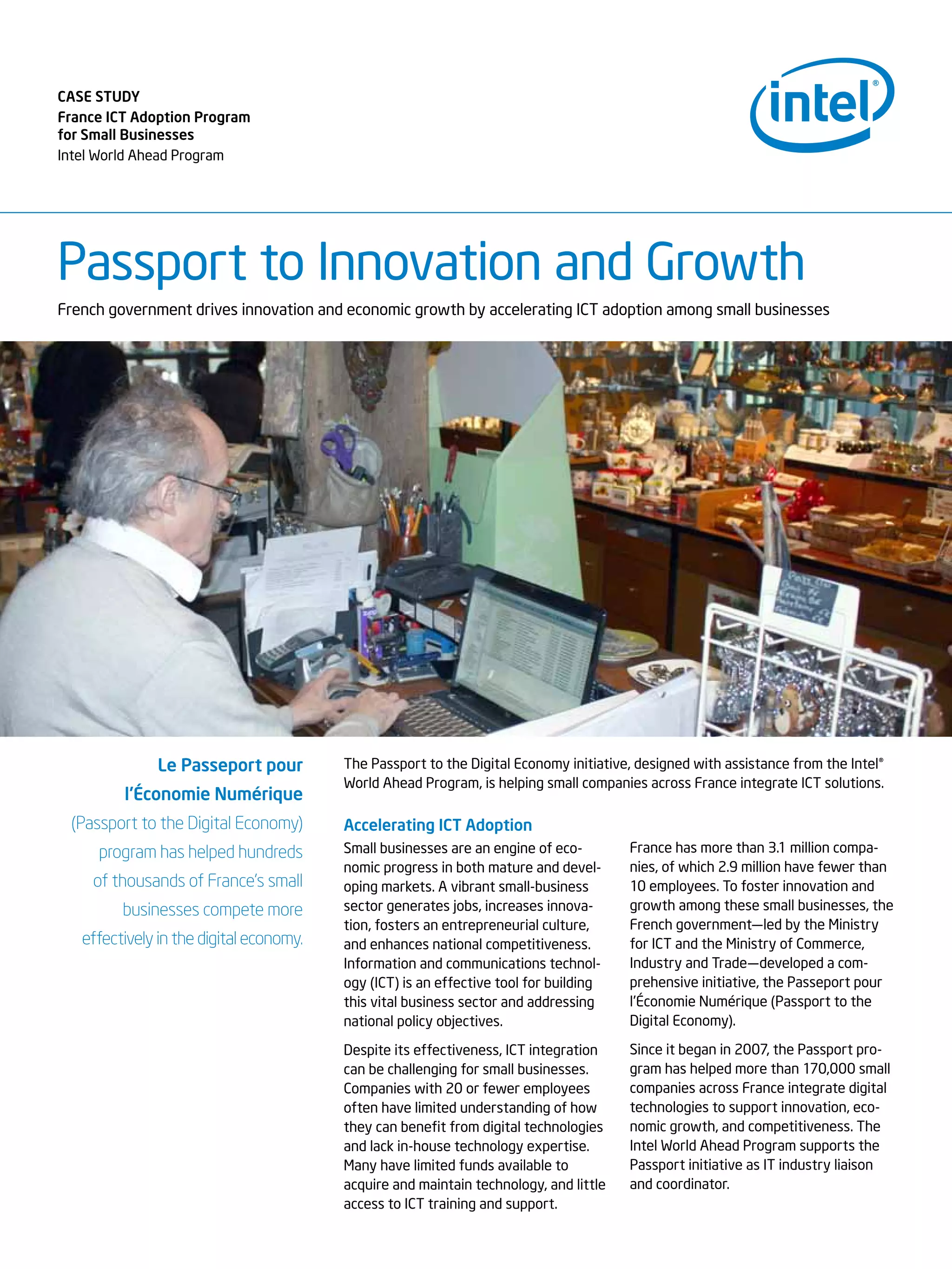 Case Study - France ICT Adoption Program for Small Businesses | PDF