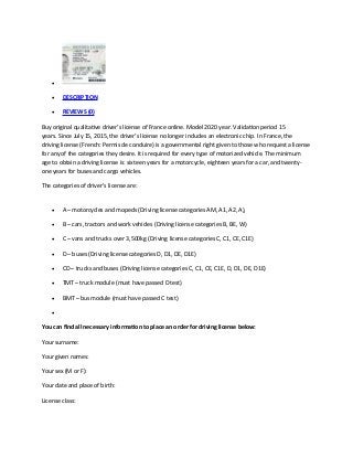 France driver license