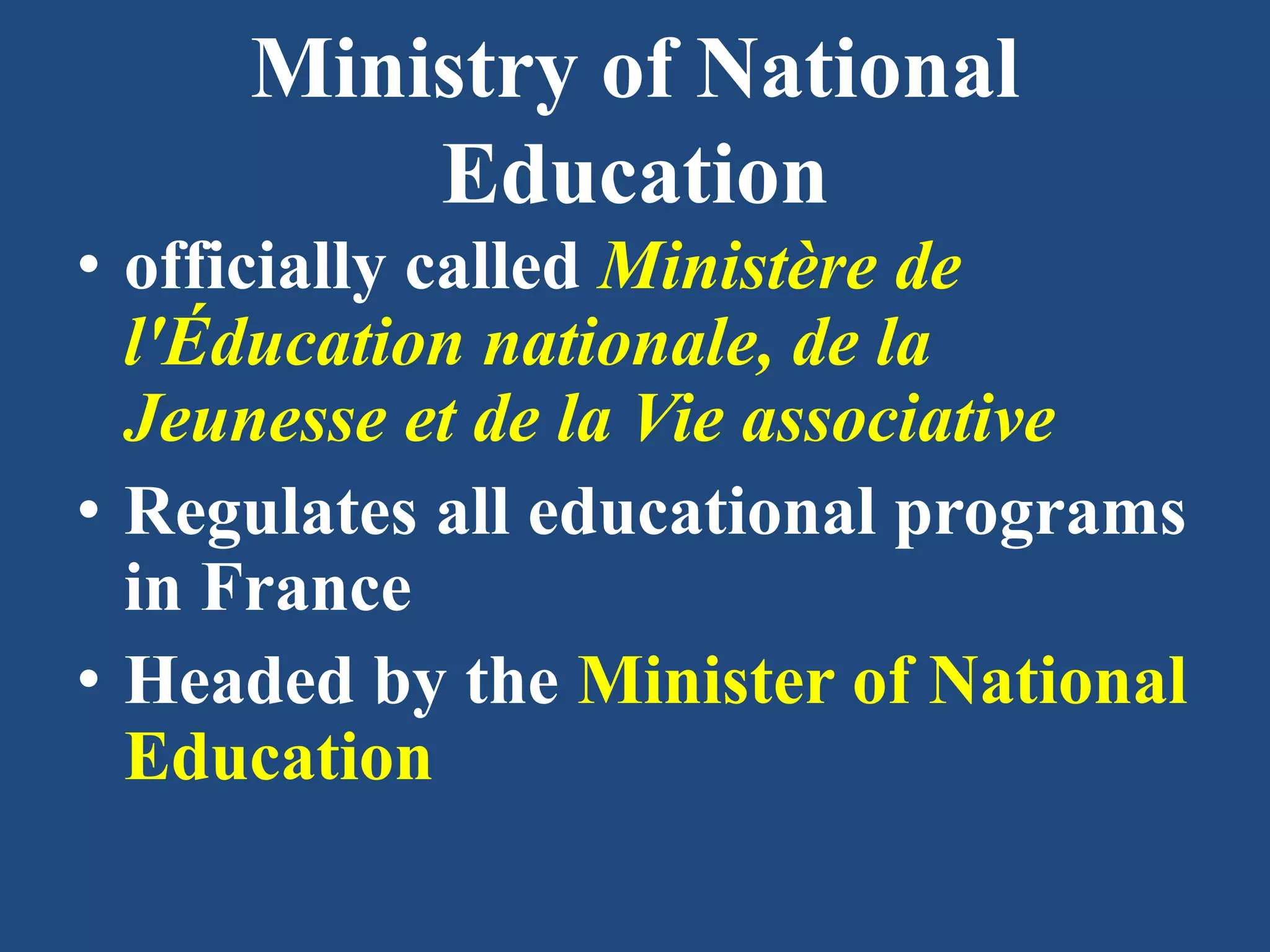 educational system in FRANCE | PPTX