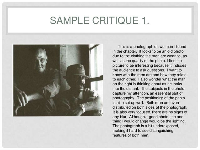 How To Critique A Photograph