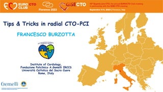 Francesco Burzotta: Tips & tricks on radial CTO-PCI | PDF