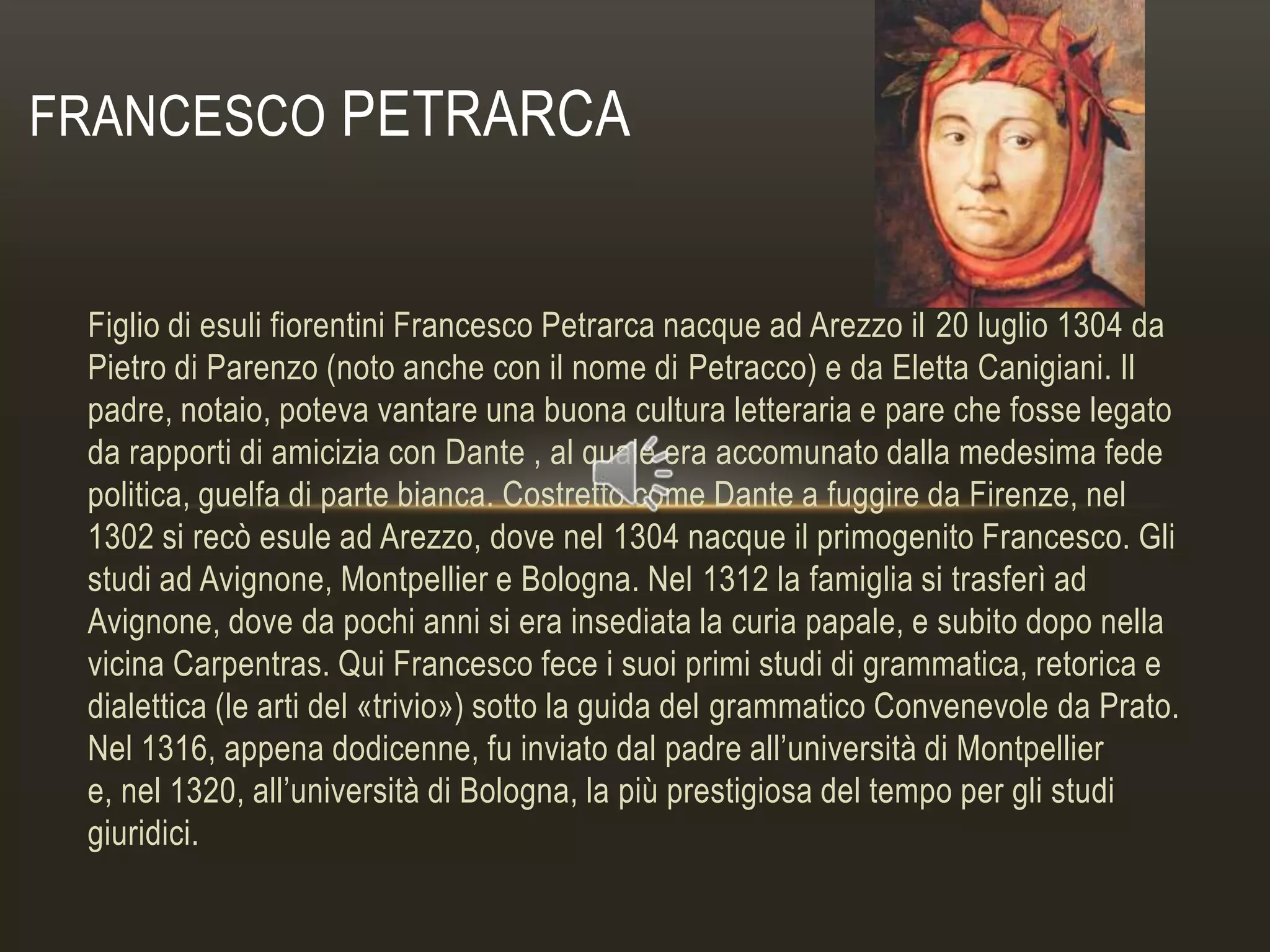 Francesco petrarca permanente | PPTX