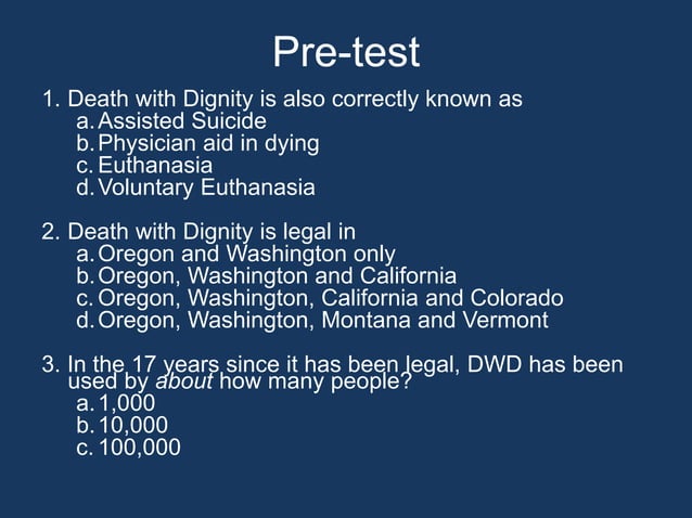 Understanding Death with Dignity Legislation: A Necessity for the ...