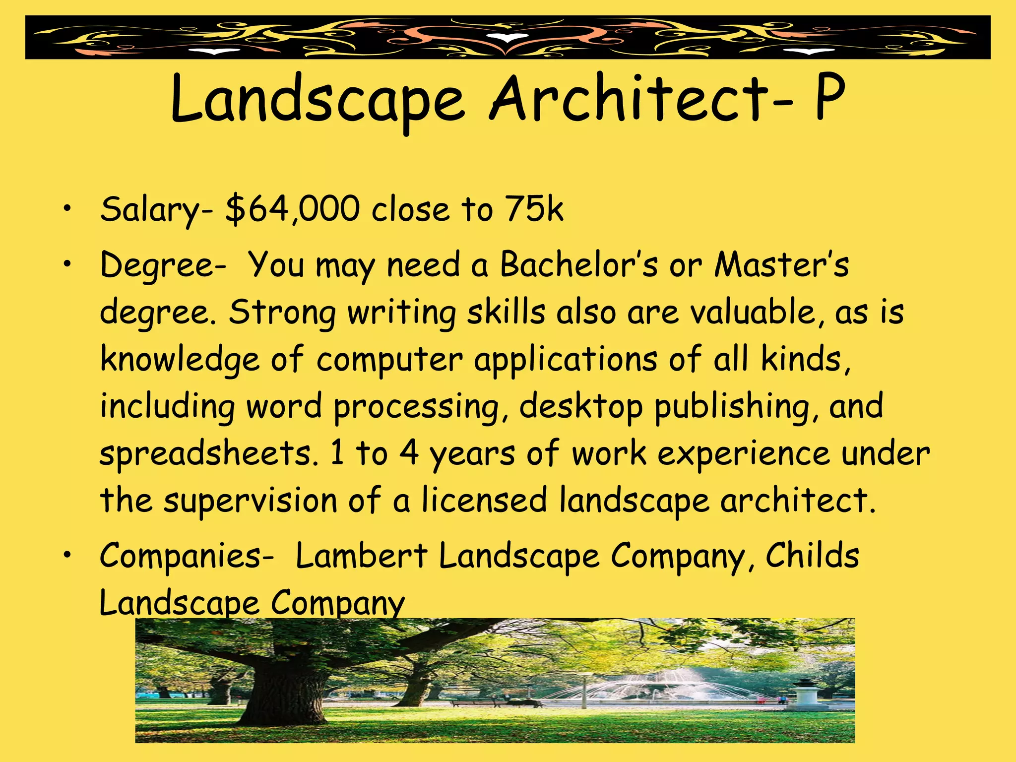 Landscape design | PPT